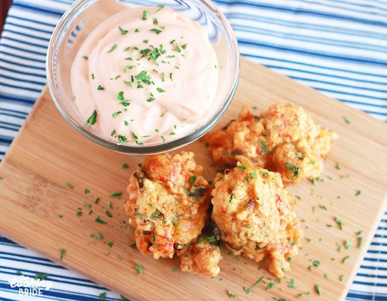 Crawfish Beignets with Cajun Dipping Sauce | The Cooking Bride