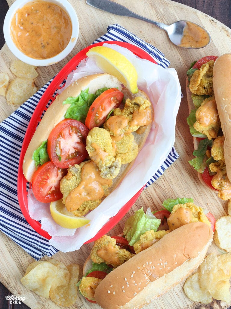 Fried Oyster Po' Boys | The Cooking Bride