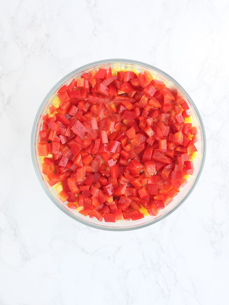 Easy Layered Southern Cornbread Salad Recipe Video The Cooking Bride