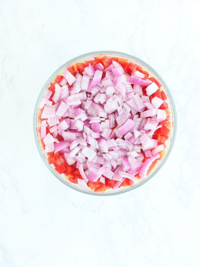 Easy Layered Southern Cornbread Salad Recipe Video The Cooking Bride
