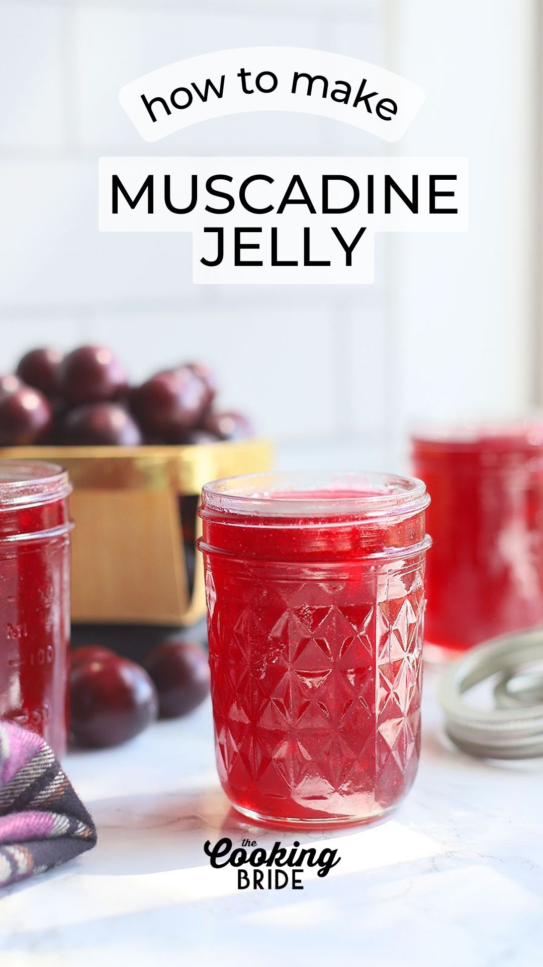 Four Ingredient Homemade Muscadine Jelly Recipe with Pectin