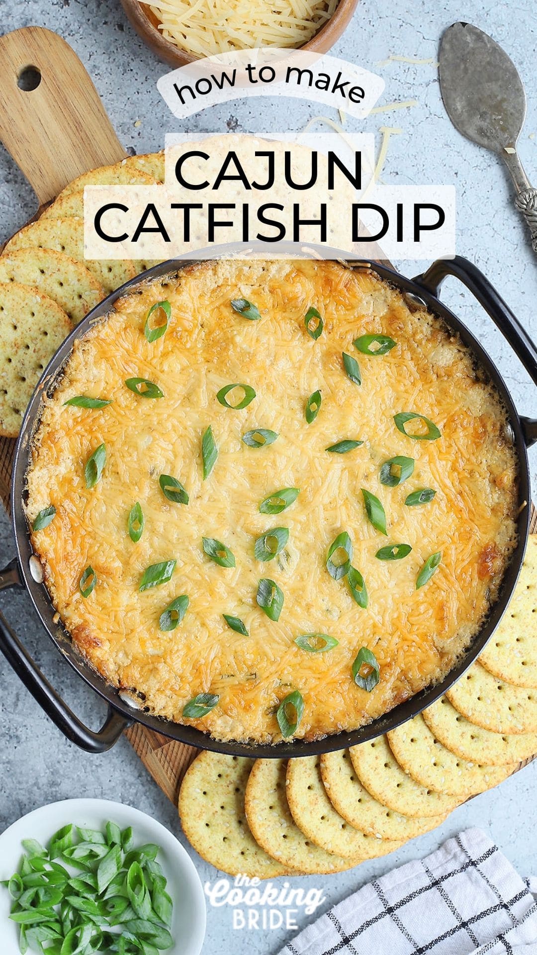 Baked Cajun Catfish Dip with Cream Cheese